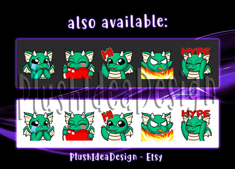 ANIMATED Rave Disco Hype Dancing Dragon - ANIMATED Twitch Sub Emote - Etsy