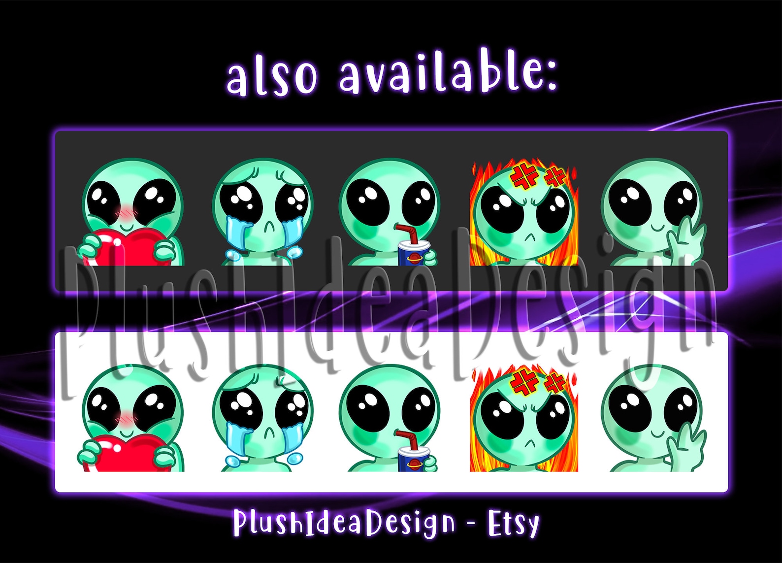 Cute Aliens Panels - 10 Twitch Panel Package - Graphics for Streamer ...