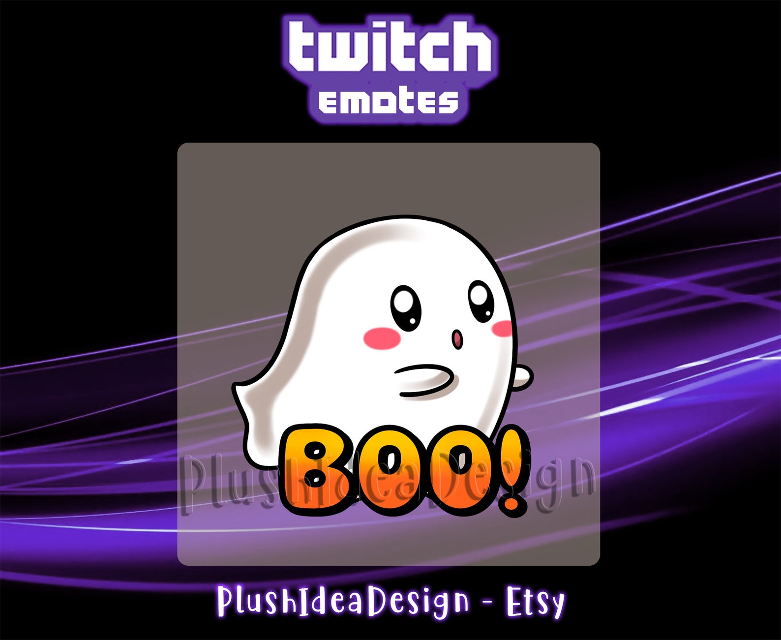 Cute Boo Twitch Sub Emote Twitch Subscribers Emote - Etsy