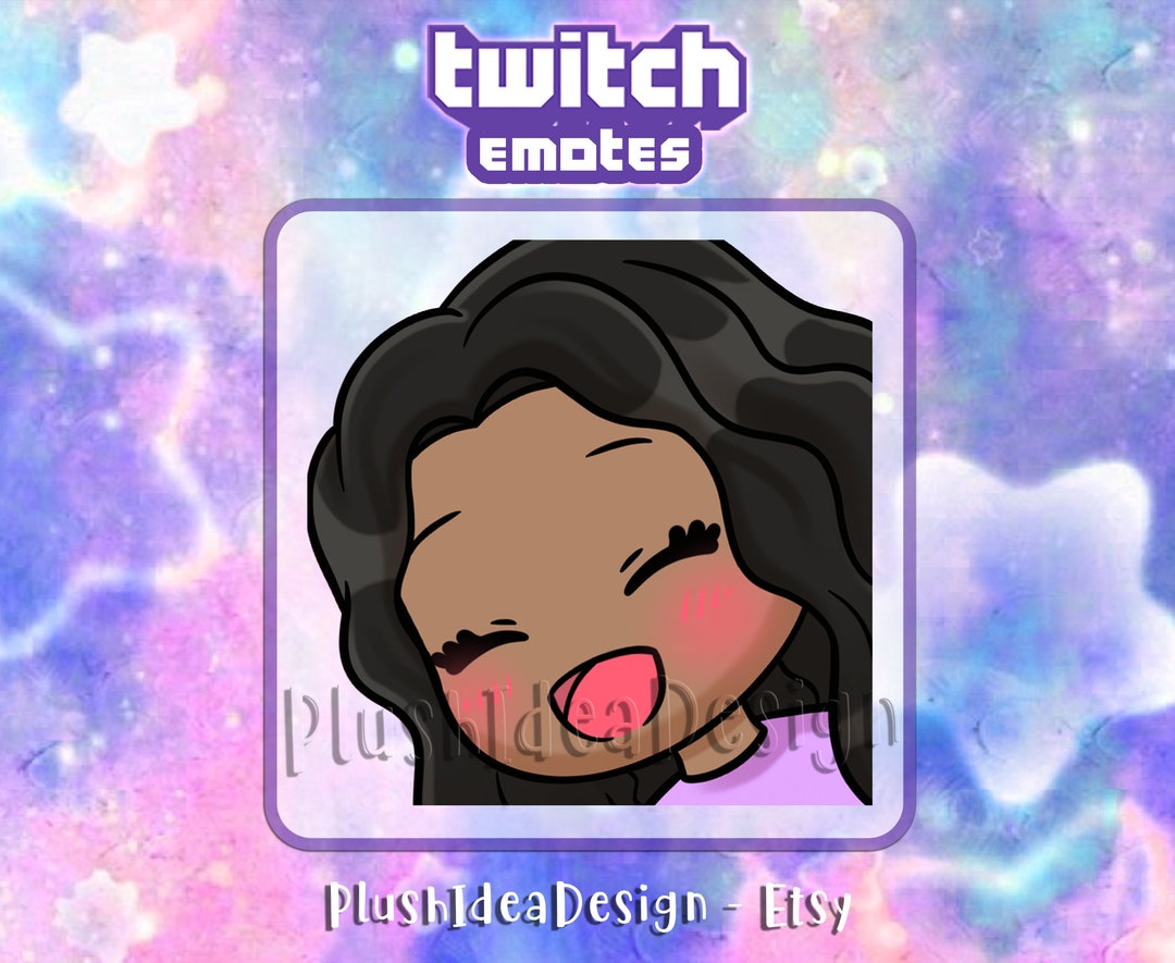 Ayaya Meme - Cute Tan Black Curly Hair Girl - Twitch Sub Emote | Twitch ...