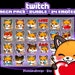 Cute Kawaii Alien Mega Pack 24 Twitch Sub Emotes Pack Aliens Twitch ...