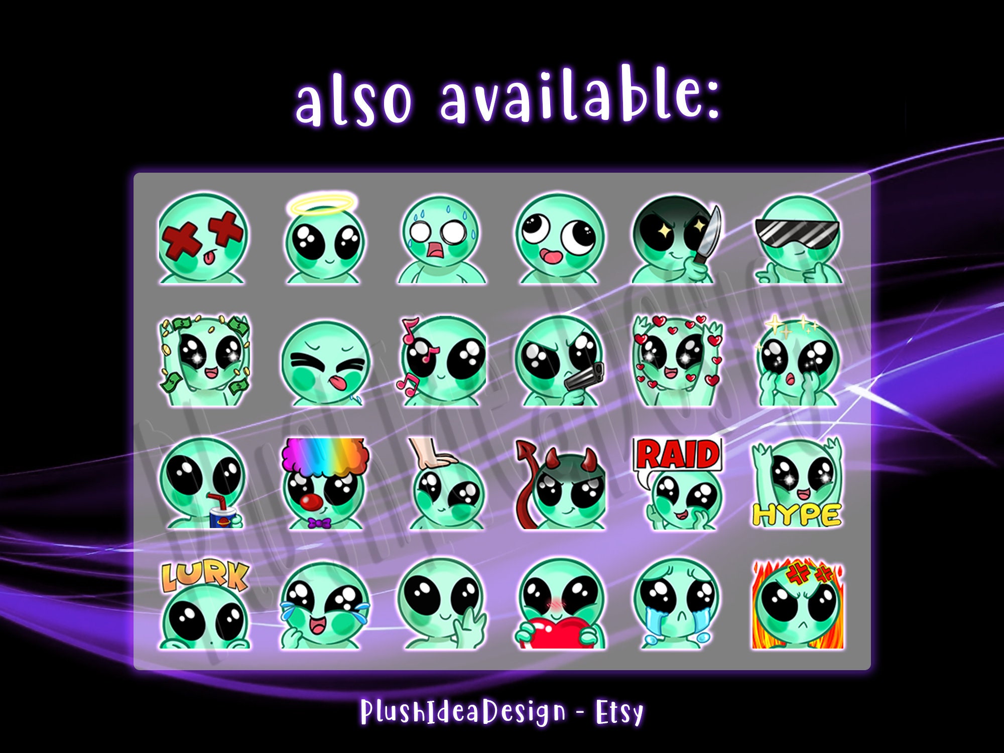 Cute Alien Waving HI - Twitch Sub Emote | Twitch Subscribers Emote - Etsy