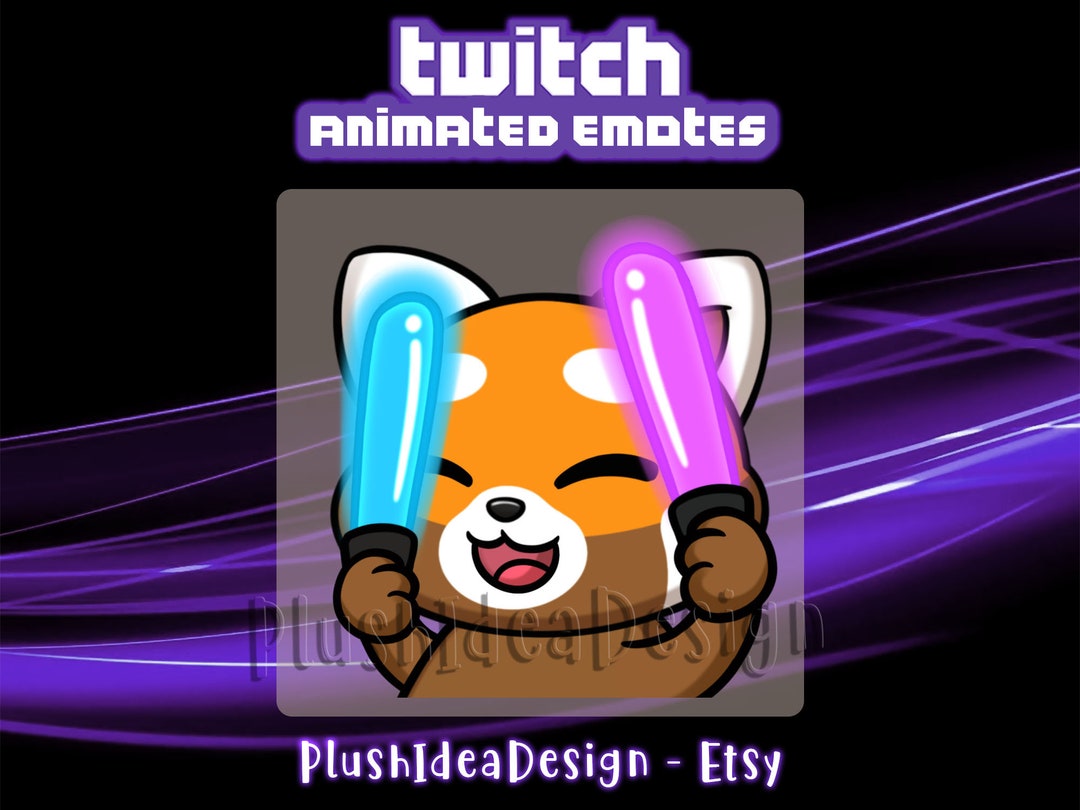 ANIMATED Rave Hype Dancing Red Panda - ANIMATED Twitch Sub Emote - Etsy