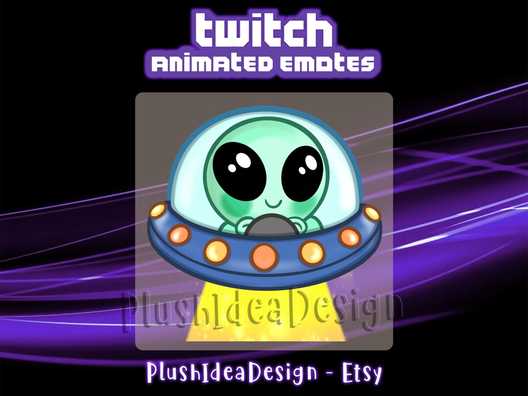 ANIMATED Ufo Alien Extraterrestrial - ANIMATED Twitch Sub Emote - Etsy