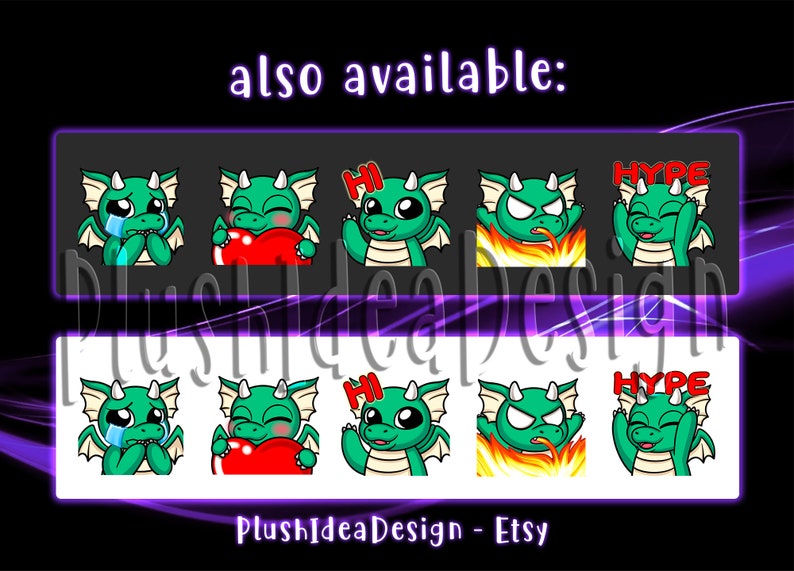 Cute Dragon Panels 10 Twitch Panels Package Graphics for Streamer Cute ...