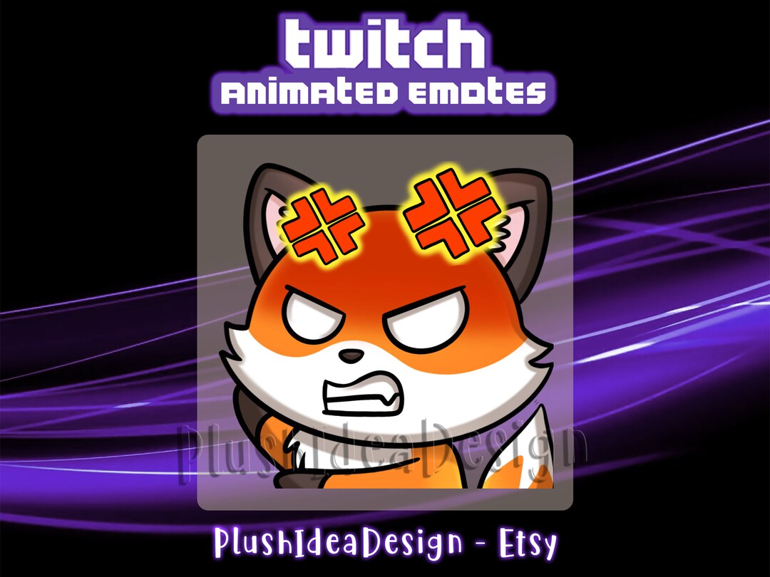 ANIMATED Angry Rage Fox - ANIMATED Twitch Sub Emote - Etsy
