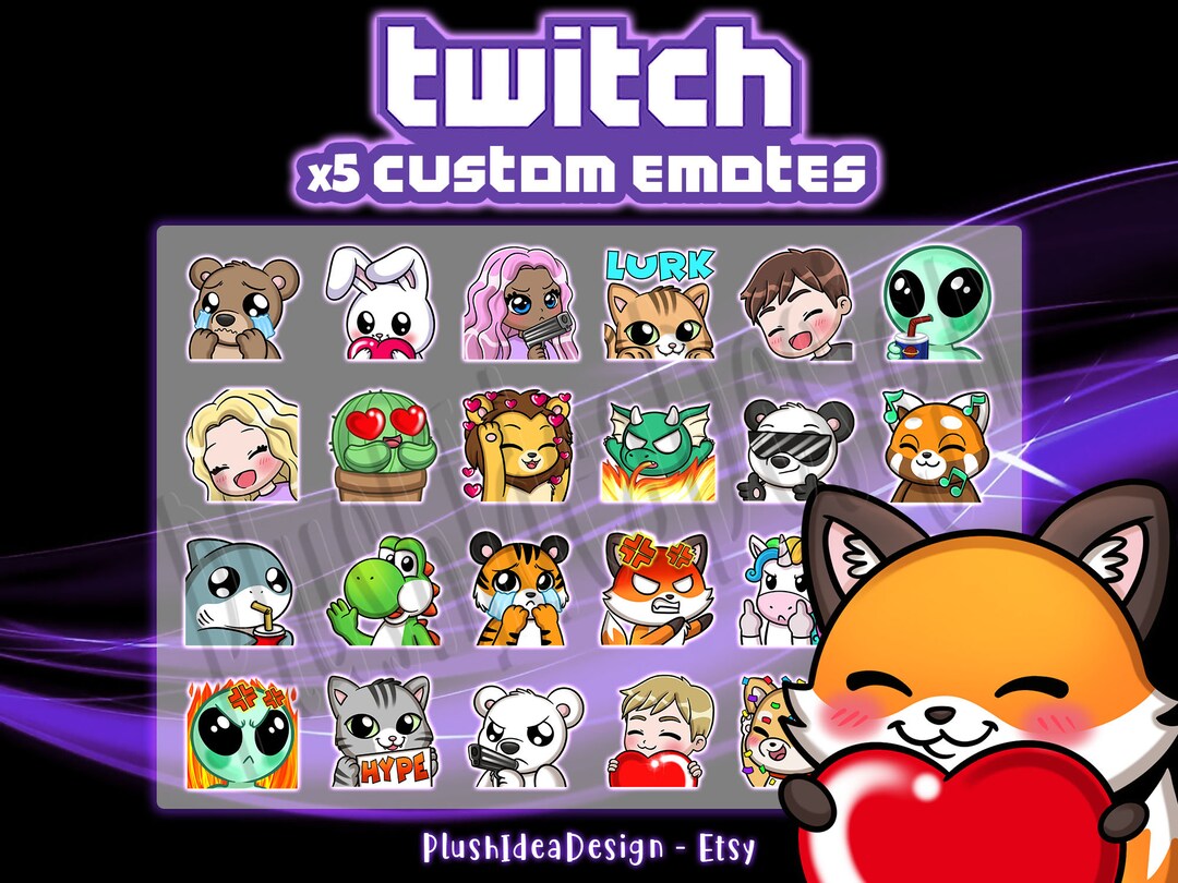 X5 Custom Premium Twitch Sub Emote - Twitch Emoji for Streamer ...