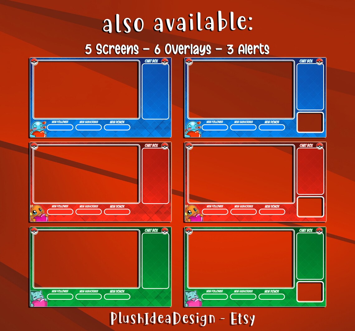 Cute Pokemon Theme Panels 9 Twitch Panel Package Graphics - Etsy