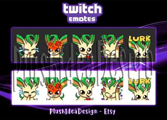 Leafeon Angry Rage Sip Lurk Laugh LOL Happy Hype Cheer | Etsy