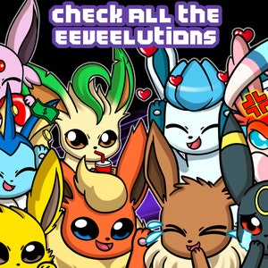Flareon Heart Cry Sigh Hi Waving 3 Twitch Sub Emotes | Etsy