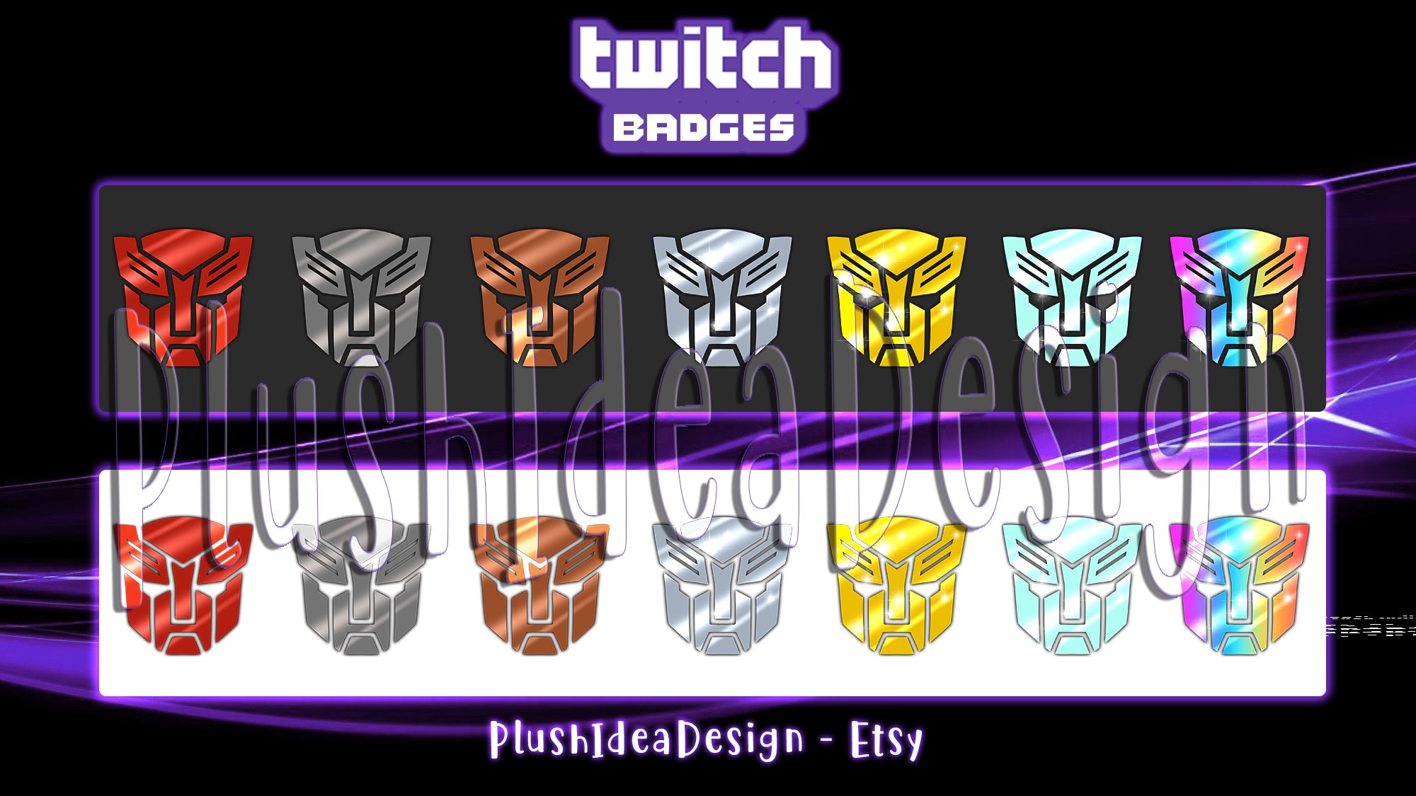 Transformers - 7 Autobot Twitch Sub/cheer Badges/bit Badges - Etsy