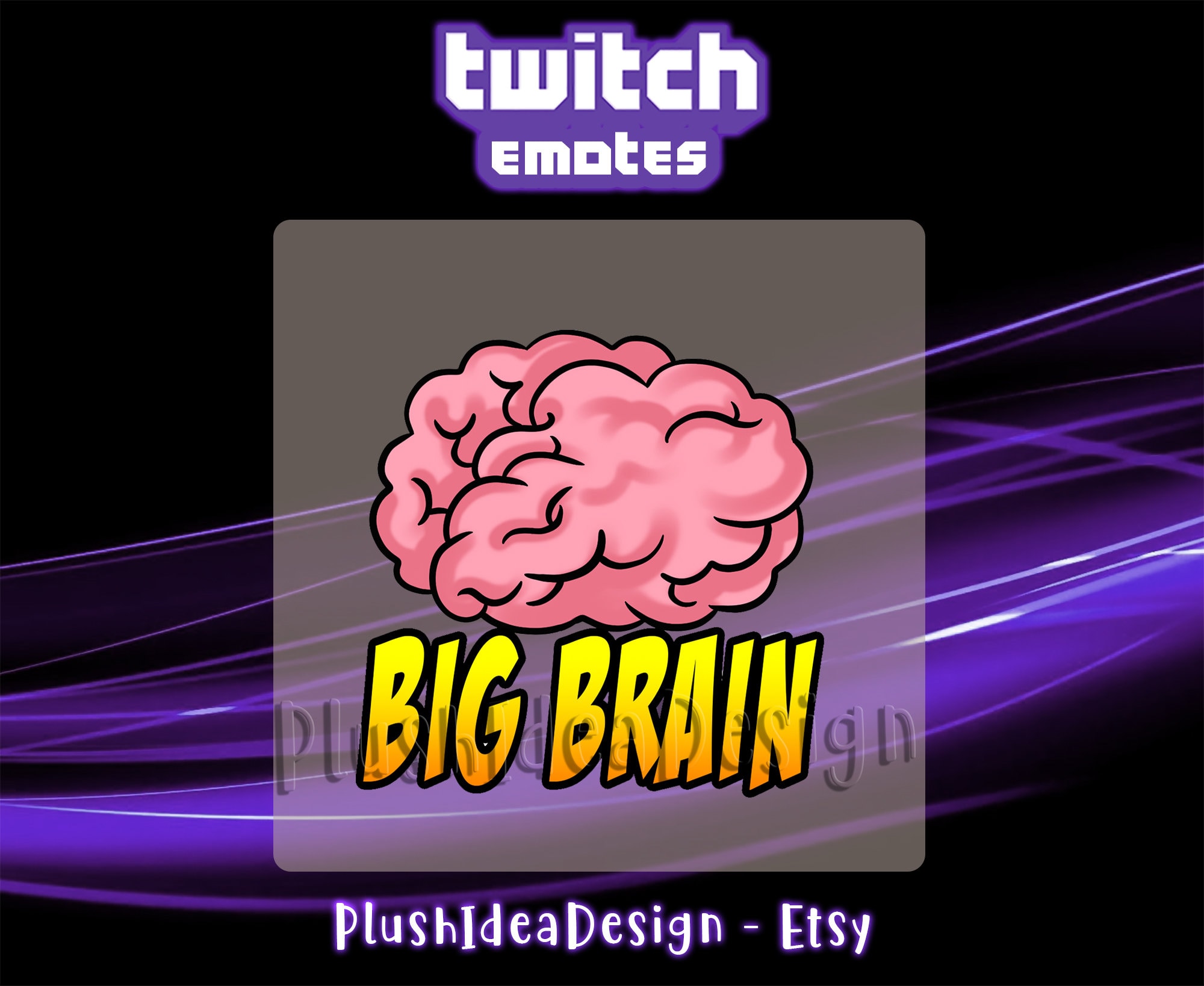 Big Brain - Twitch Sub Emote | Twitch Subscribers Emote - Etsy