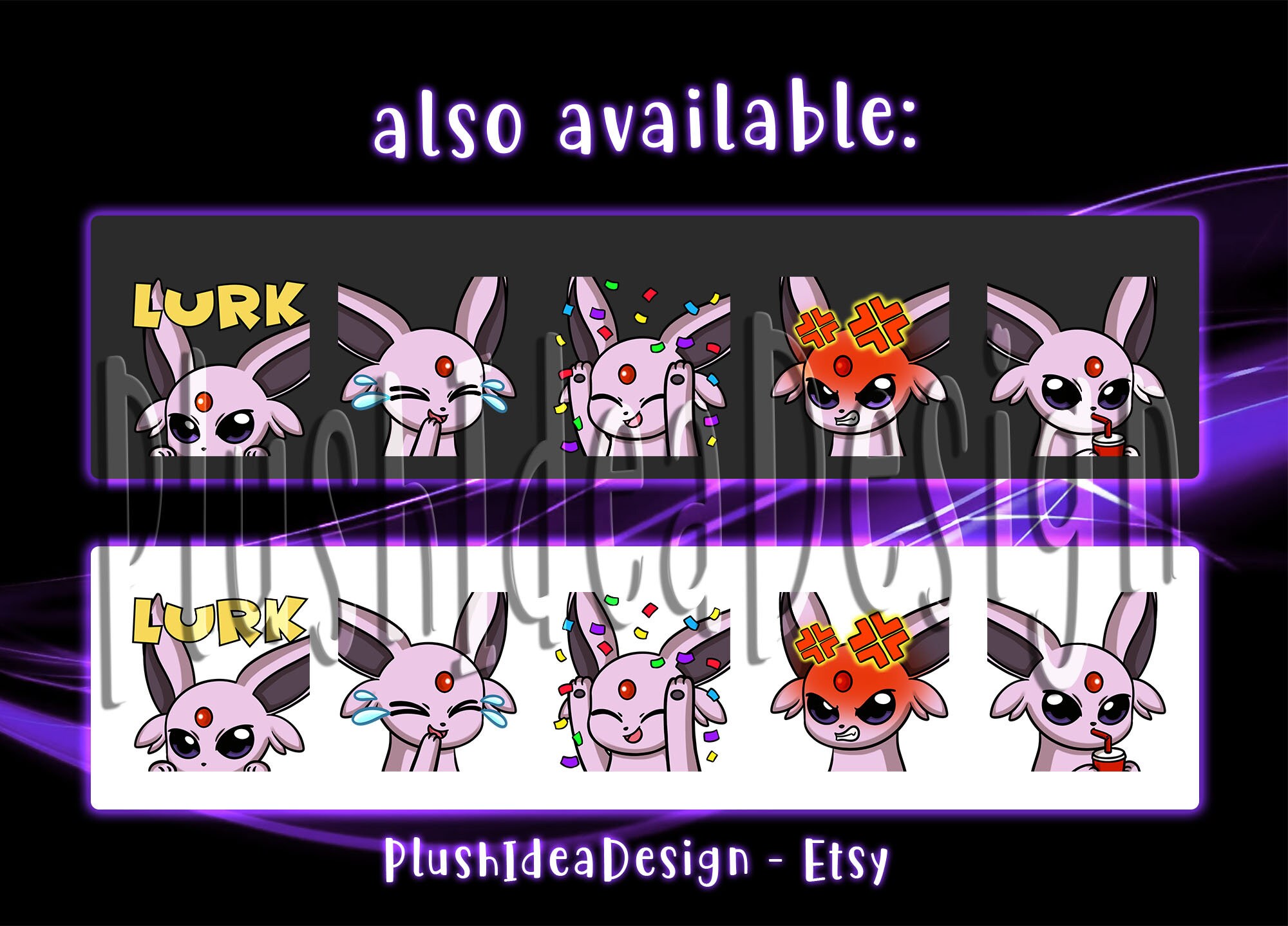 Twitch Screens Alerts and Overlays Pack Espeon Pokemon - Etsy México