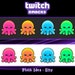 Octopus - 6 Twitch Sub/cheer Badges/bit Badges - Etsy