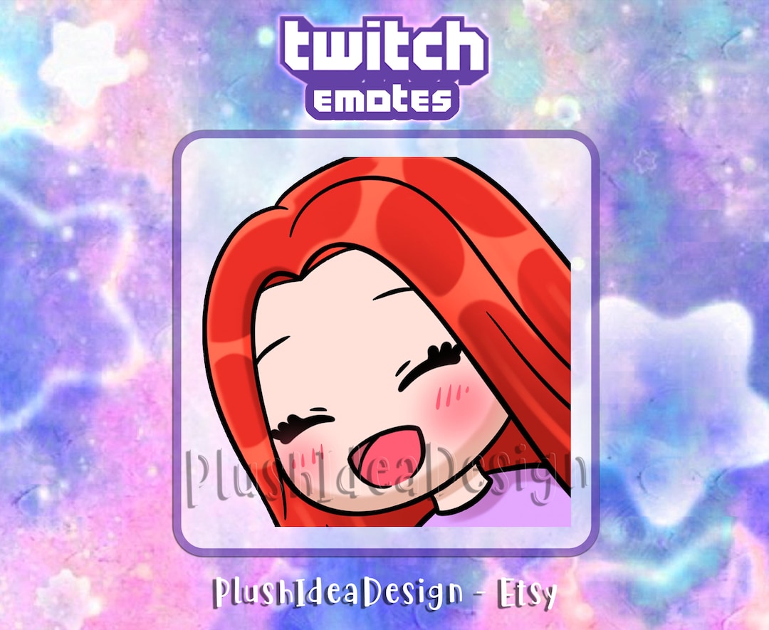 Ayaya Meme - Cute Red Straight Hair Girl - Twitch Sub Emote | Twitch ...