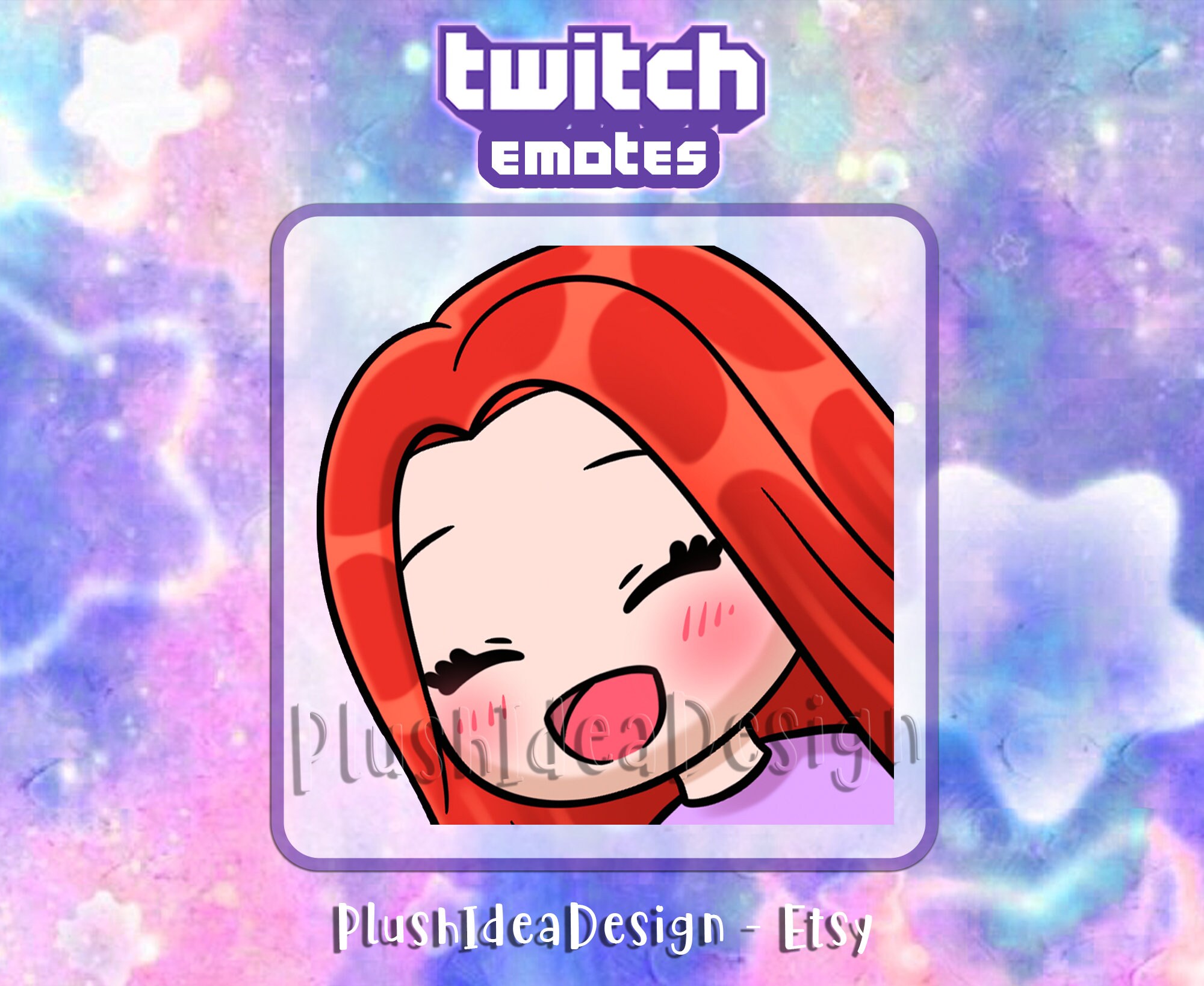 Ayaya Meme Cute Red Straight Hair Girl Twitch Sub Emote Twitch ...