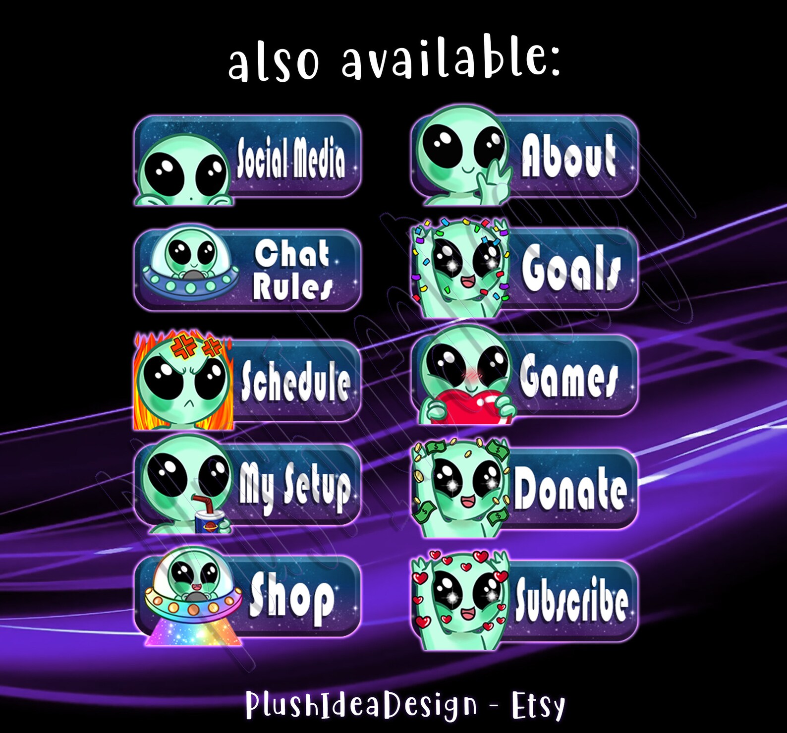 Alien 6 Twitch Sub/cheer Badges/bit Badges Space Theme - Etsy