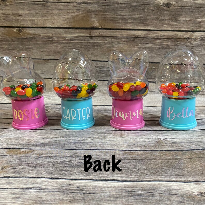 Personalized Easter Bunny and Easter Egg Candy Dispensers | Etsy