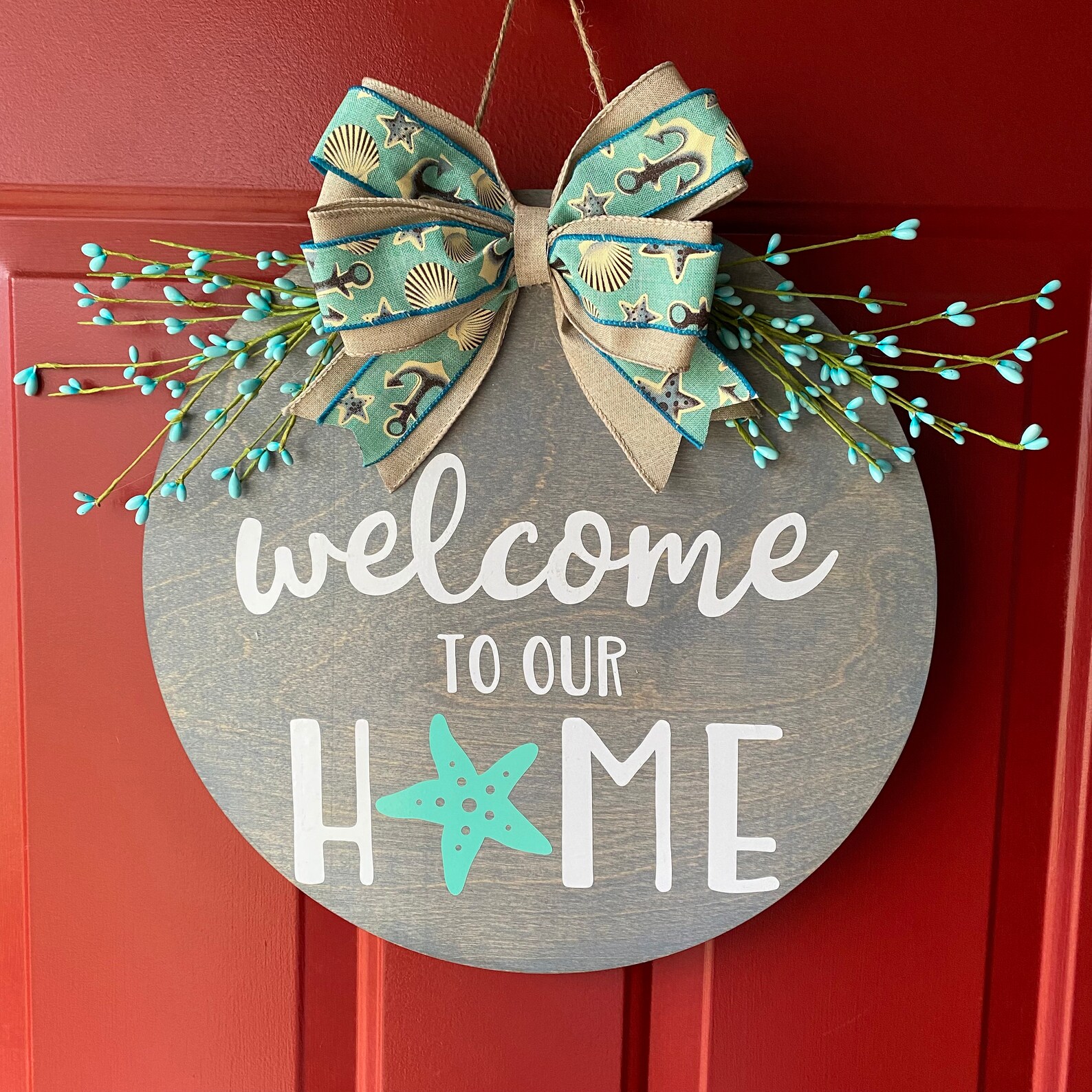 Beach Themed Summer Welcome Door Sign/hanger - Etsy