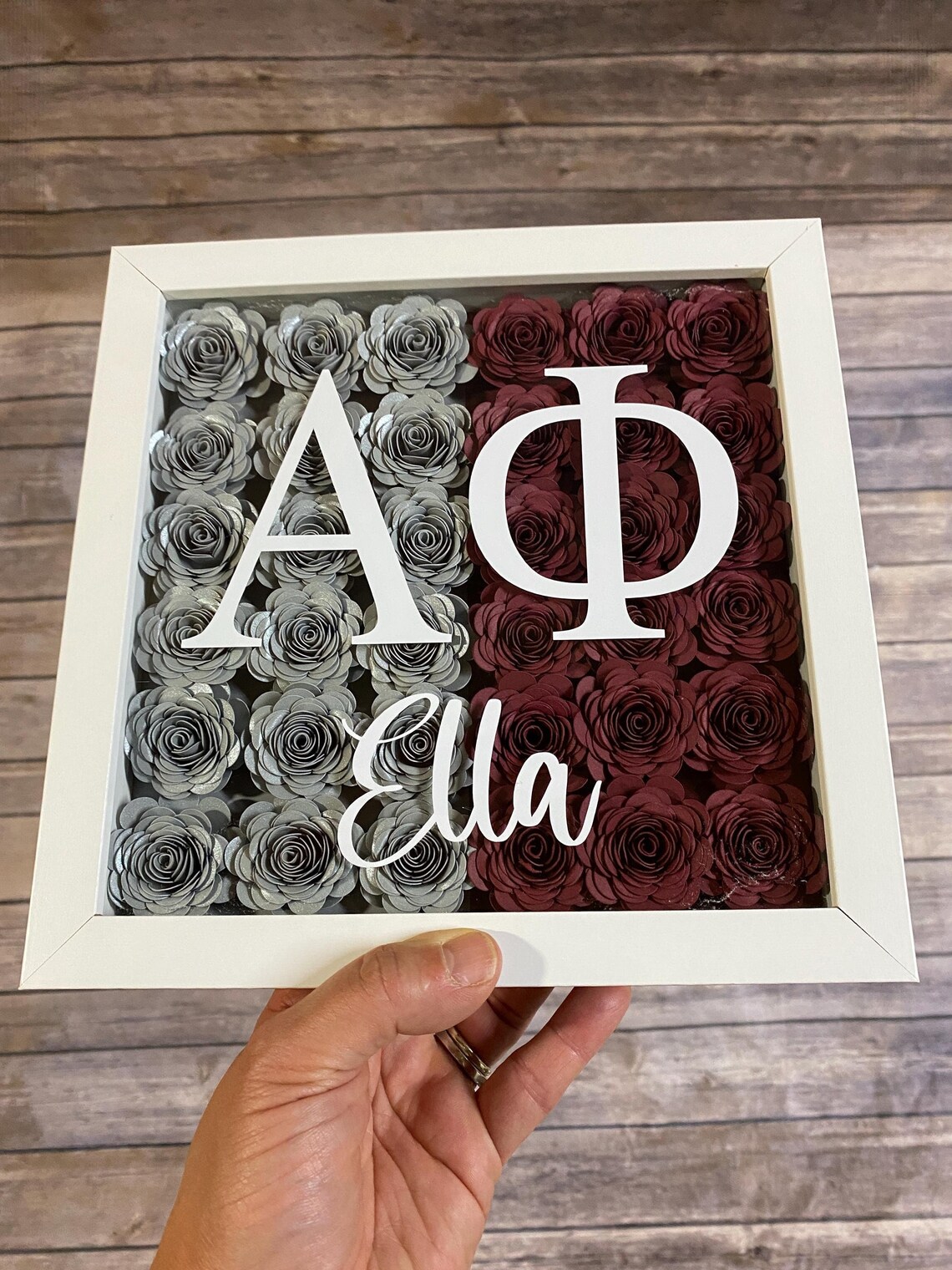 Personalized Sorority Flower Shadow Box|college|bid Day|big Little Gift ...