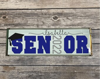 Custom Personalized Senior Tile, Graduation Gift With Name, Class of ...