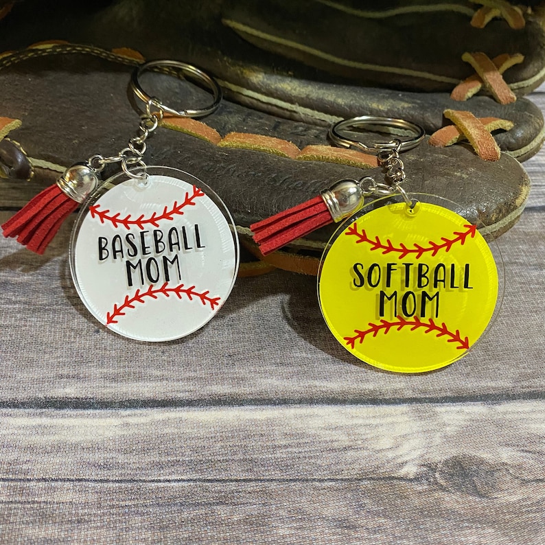 Baseball & Softball Customizable Personalized Keychains - Etsy