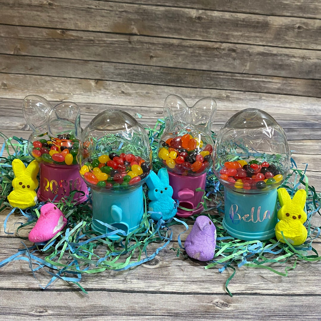 Personalized Easter Bunny and Easter Egg Candy Dispensers - Etsy
