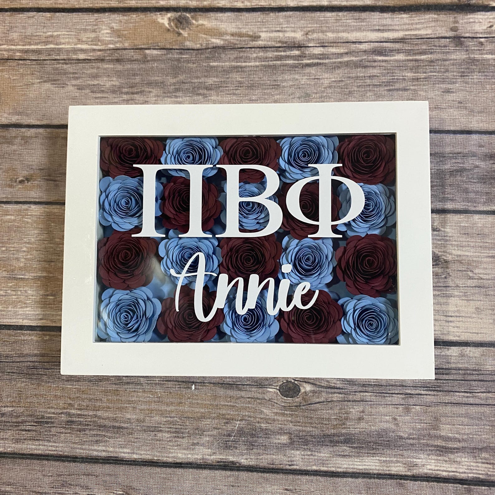 Personalized Sorority Flower Shadow Box|college|bid Day|big Little Gift ...