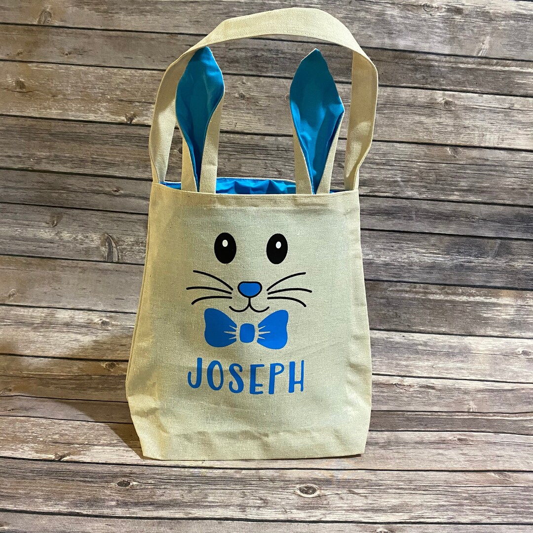 Personalized Custom Easter Basket/tote/large Treat Bags (6 Color ...