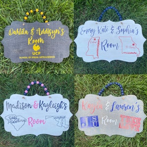 College Dorm Room Roommate Door Sign|custom|dorm Decor|personalized - Etsy