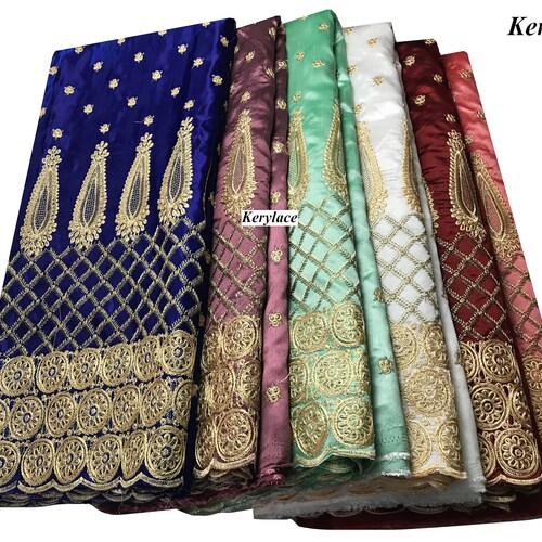 High Quality African George Lace Sequins Lace Fabric White - Etsy