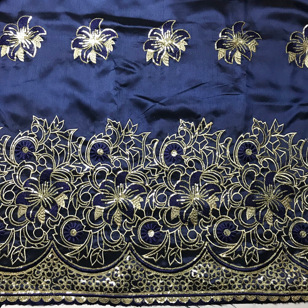 Gold Red George Sequins Fabric African Lace Fabric Raw Silk | Etsy