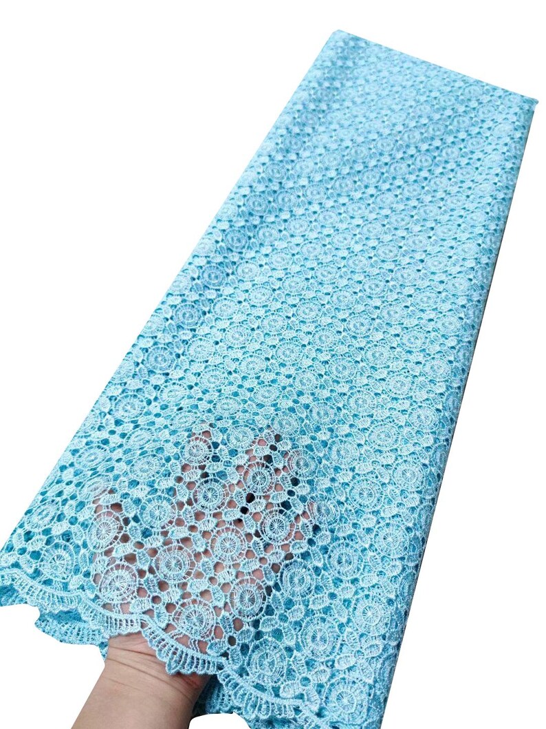 High Quality Cord Lace Fabric Wedding Bridal Party 5 Yards Embroidery ...