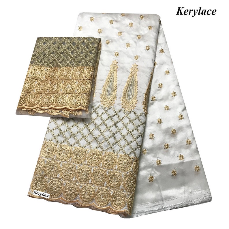 52yards High Quality George Lace Fabric Silk Embroidery Gold | Etsy