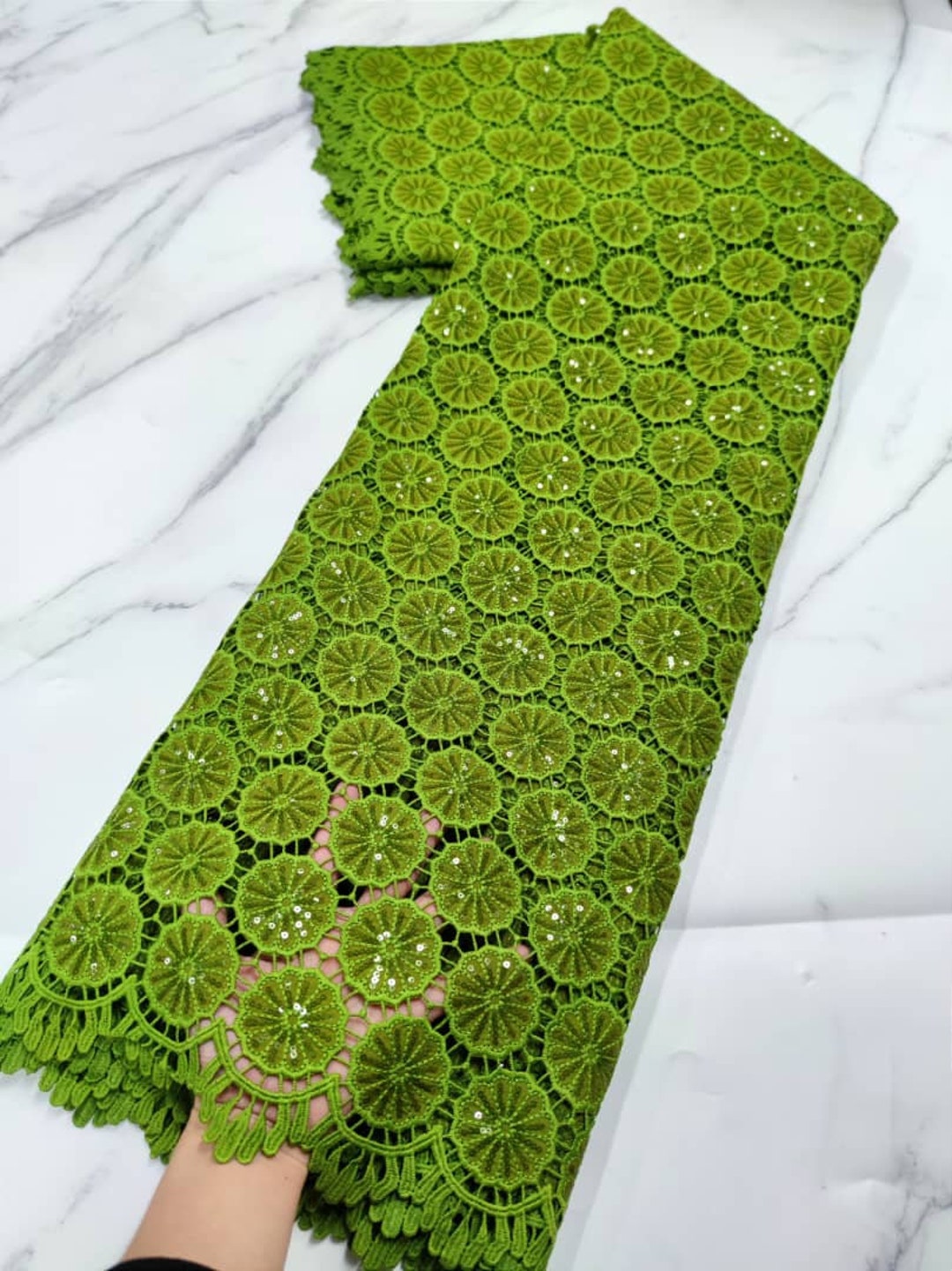 High Quality Cord Lace Fabric Wedding Bridal Party 5 Yards Sequin ...