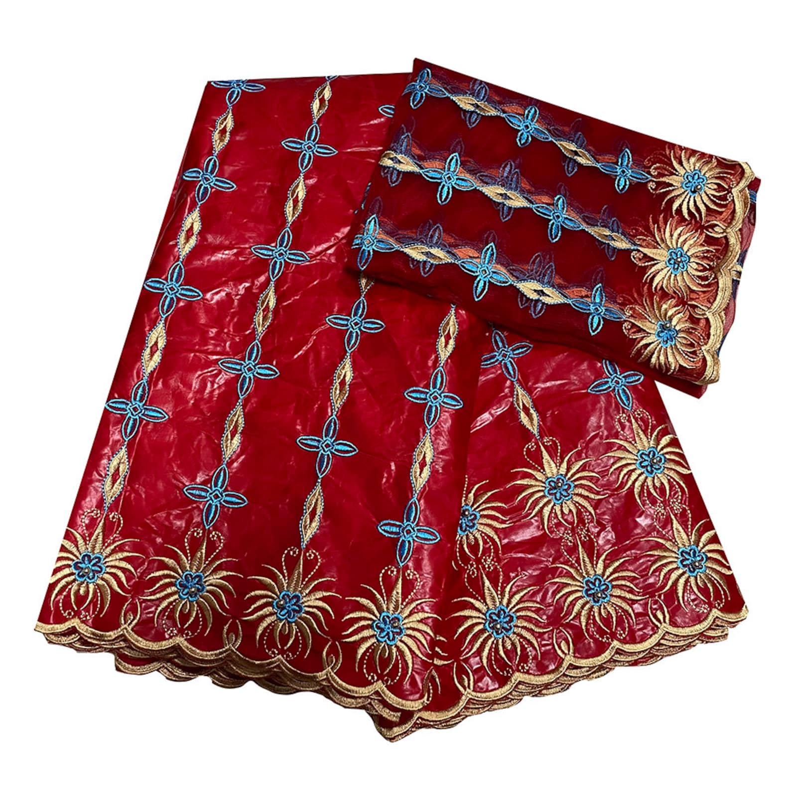 Bazin Fabric Wholesales Tissu African Bazin Lace With Net Lace - Etsy