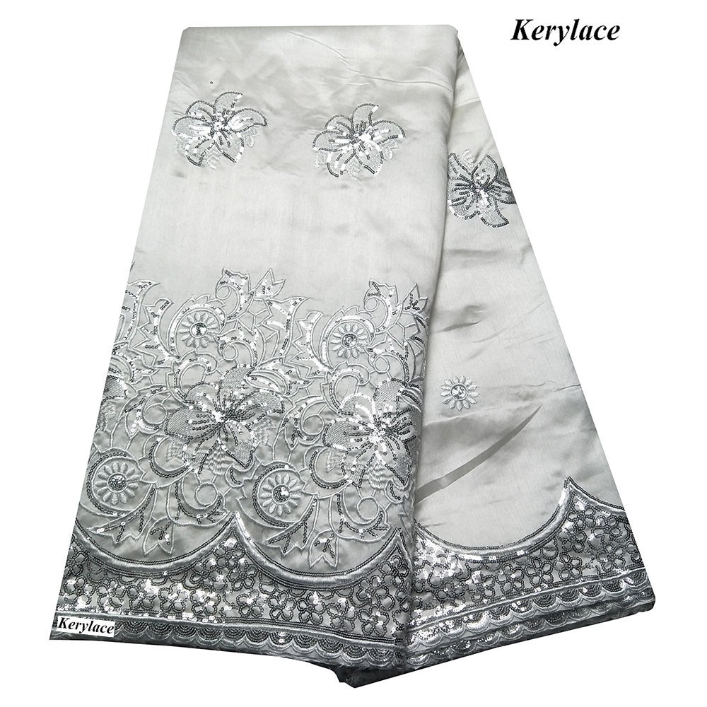 Gold Red George Sequins Fabric African Lace Fabric Raw Silk | Etsy