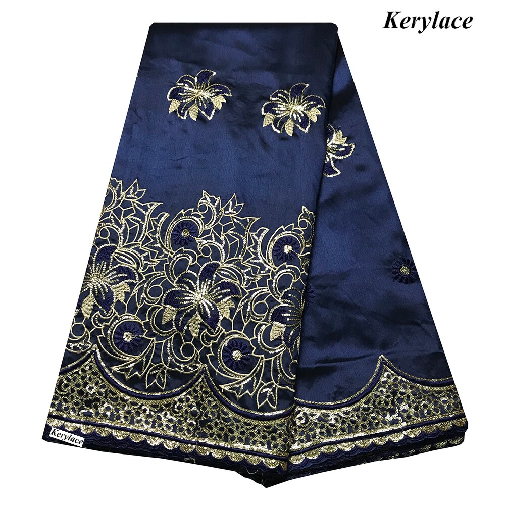 Gold Red George Sequins Fabric African Lace Fabric Raw Silk | Etsy