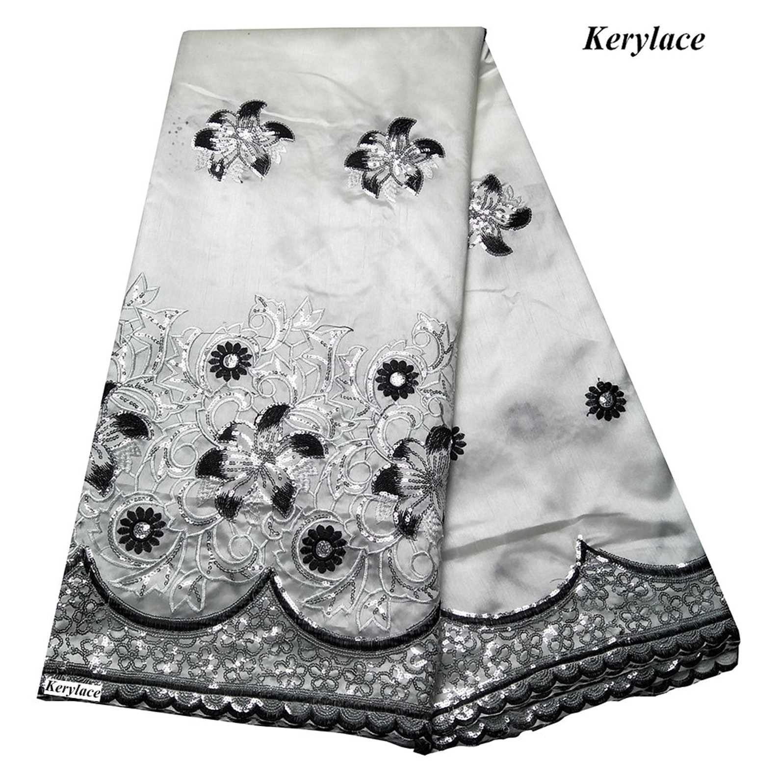 Gold Red George Sequins Fabric African Lace Fabric Raw Silk - Etsy