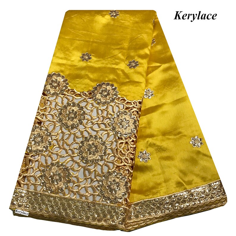 High Quality African George Lace Sequins Lace Fabric White - Etsy