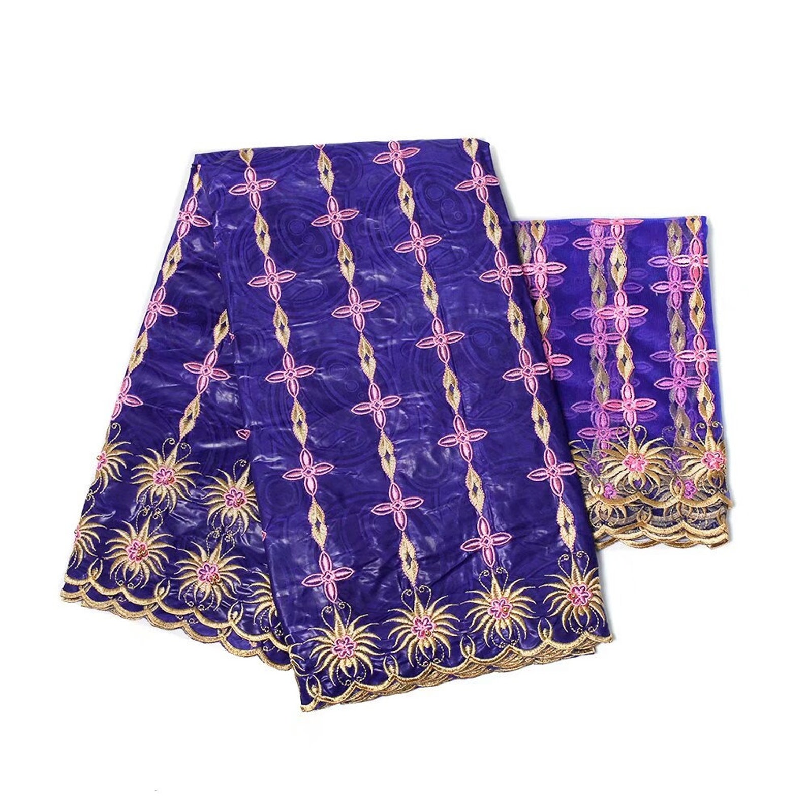 Bazin Fabric Wholesales Tissu African Bazin Lace With Net Lace - Etsy