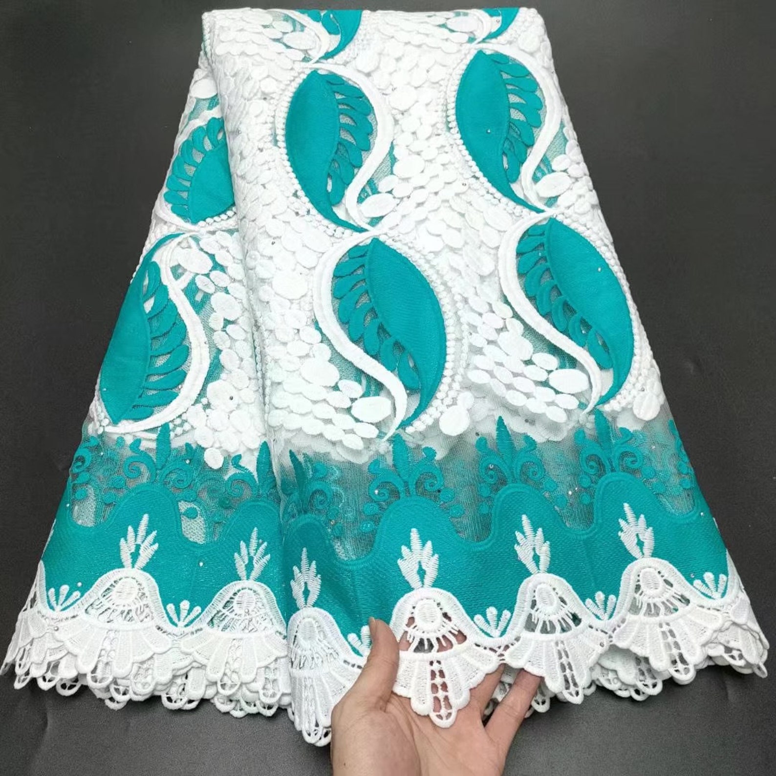 5 Yards French Tulle Lace Fabric Embroidery Design Women Cloth - Etsy