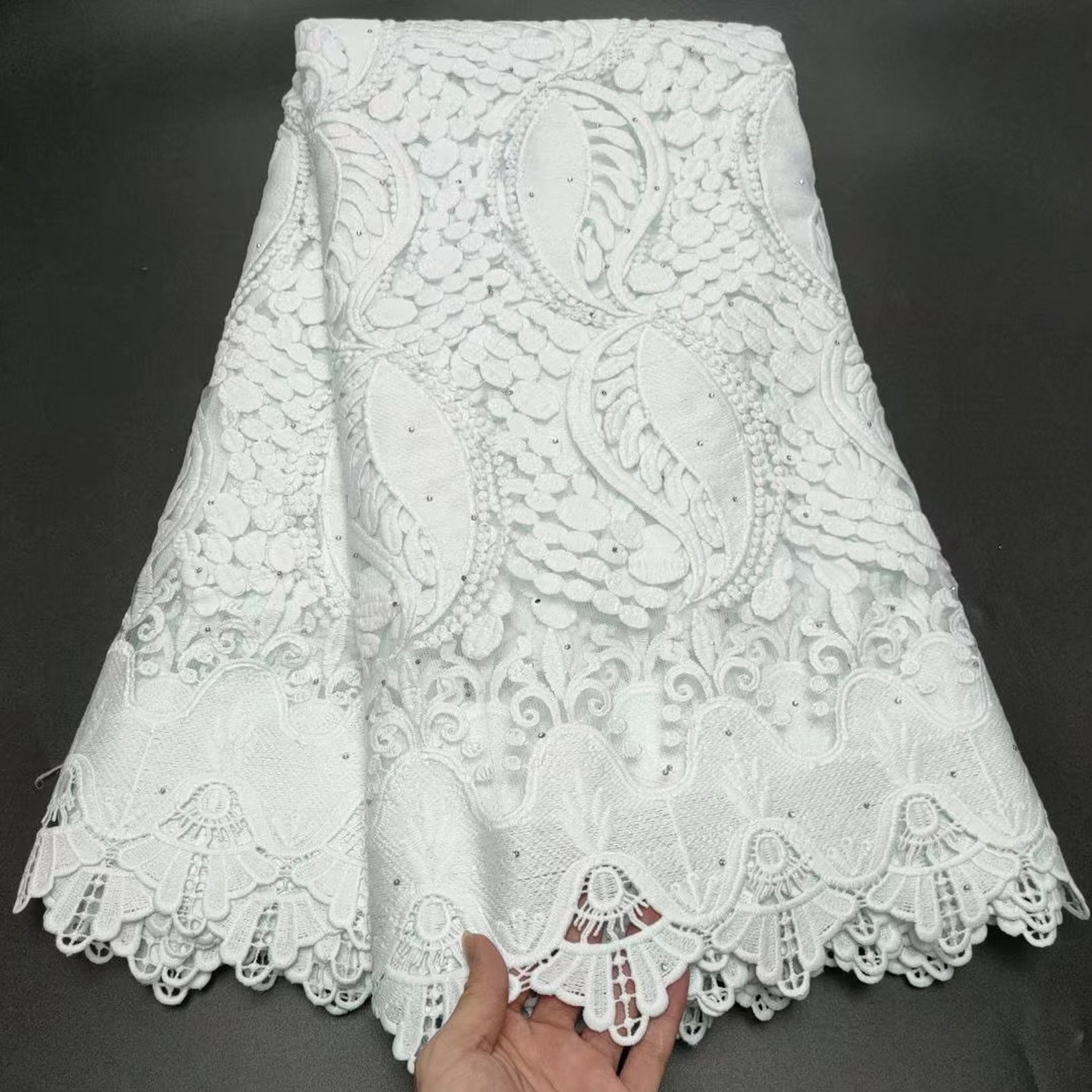5 Yards French Tulle Lace Fabric Embroidery Design Women Cloth - Etsy