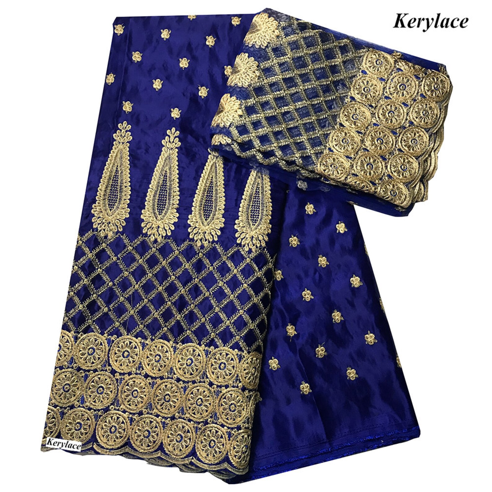 52yards High Quality George Lace Fabric Silk Embroidery Gold | Etsy