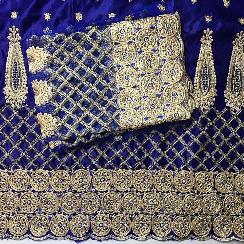 52yards High Quality George Lace Fabric Silk Embroidery Gold | Etsy