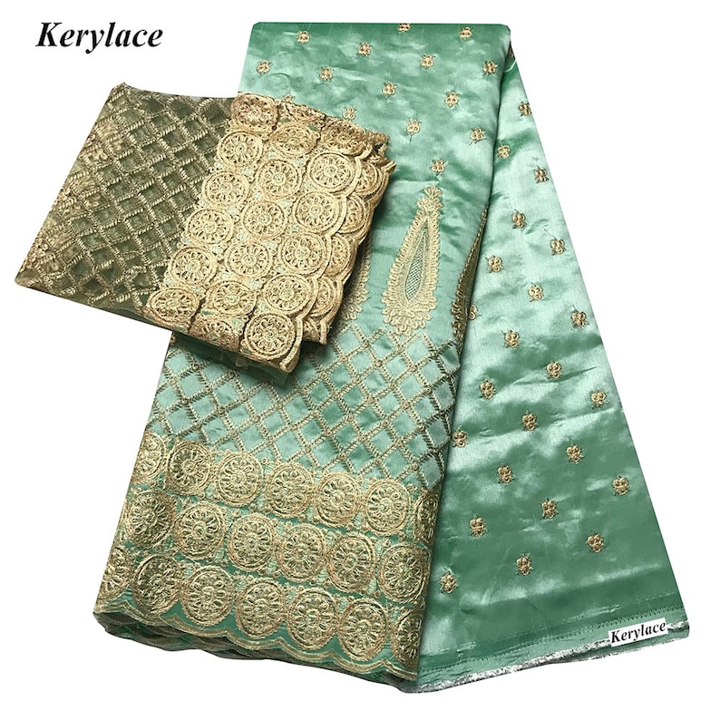 52yards High Quality George Lace Fabric Silk Embroidery Gold | Etsy