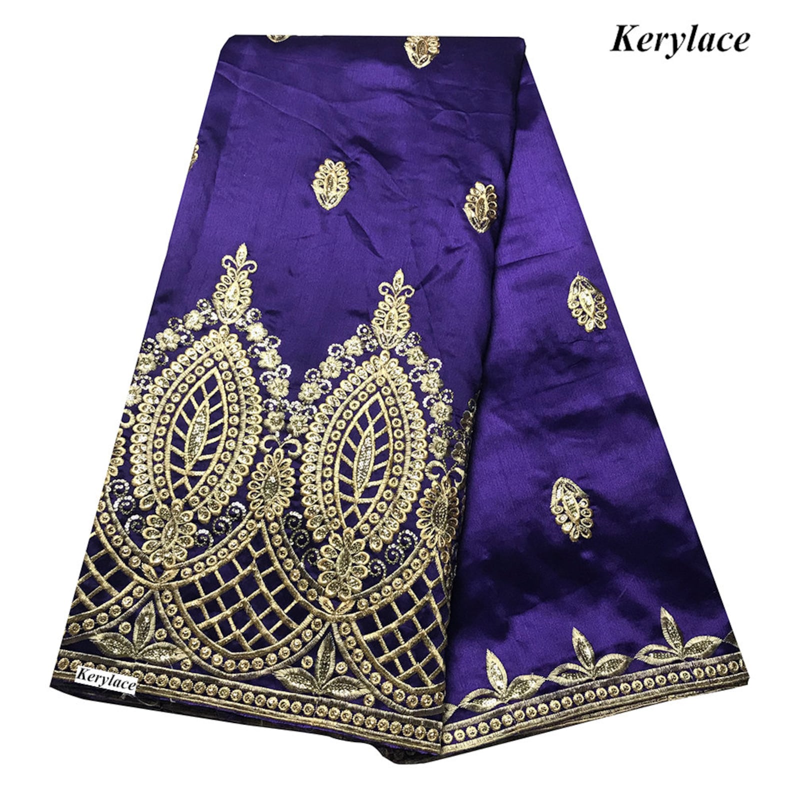 Gray Blue French George Fabric 5 Yards Sewing Craft Sequins Fabric ...