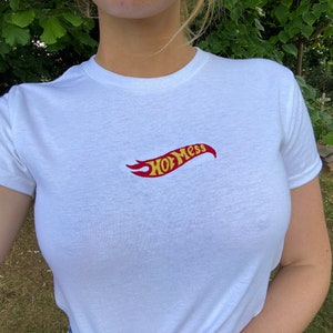 Hot Mess Embroidered Baby Tee - Etsy