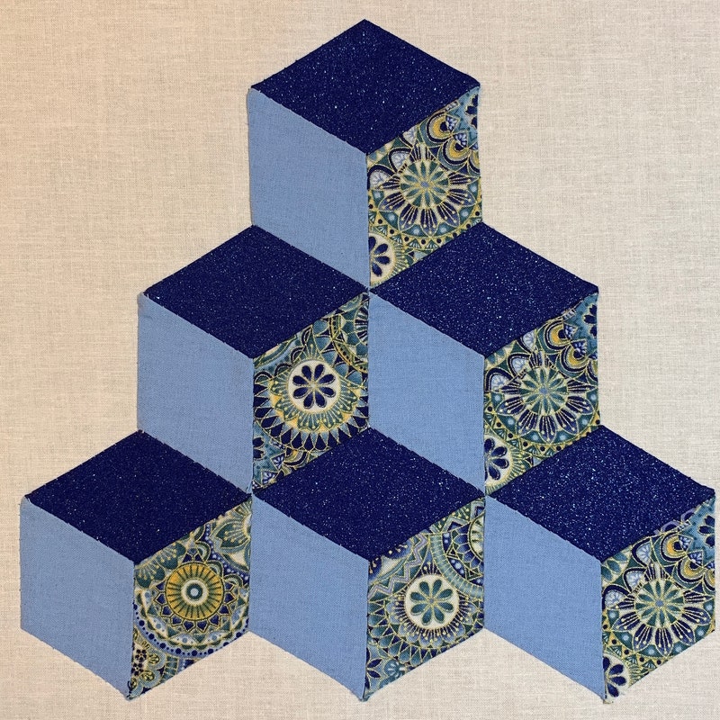 Tumbling Block Quilt - Etsy