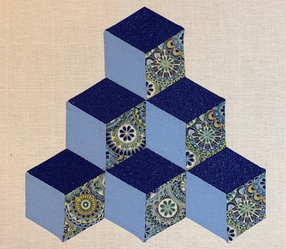 Hexagon Quilt Pattern Tumbling Blocks Tumbling Diamonds EPP Block